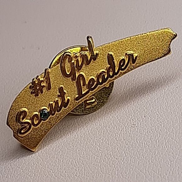 Girl Scouts | Jewelry | Girl Scout Leader Lapel Tack Pin With Green ...